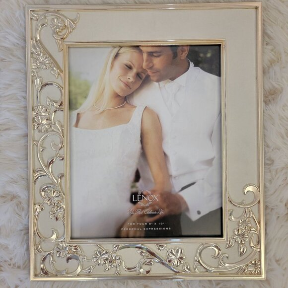 Lenox | Accents | Lenox 8x Wedding Ornate Floral Picture Frame With ...